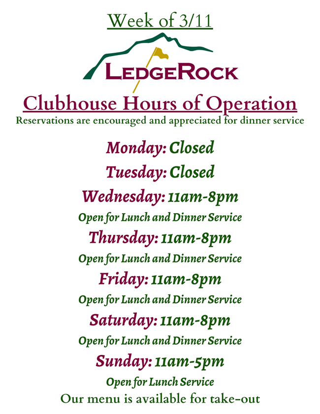 Dining & Menus - Ledgerock Golf Club - Mohnton, PA